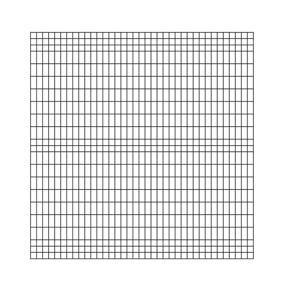 FORGERIGHT 6 ft. H x 6 ft. W Deco Grid Black Steel Fence Panel 868042 ...