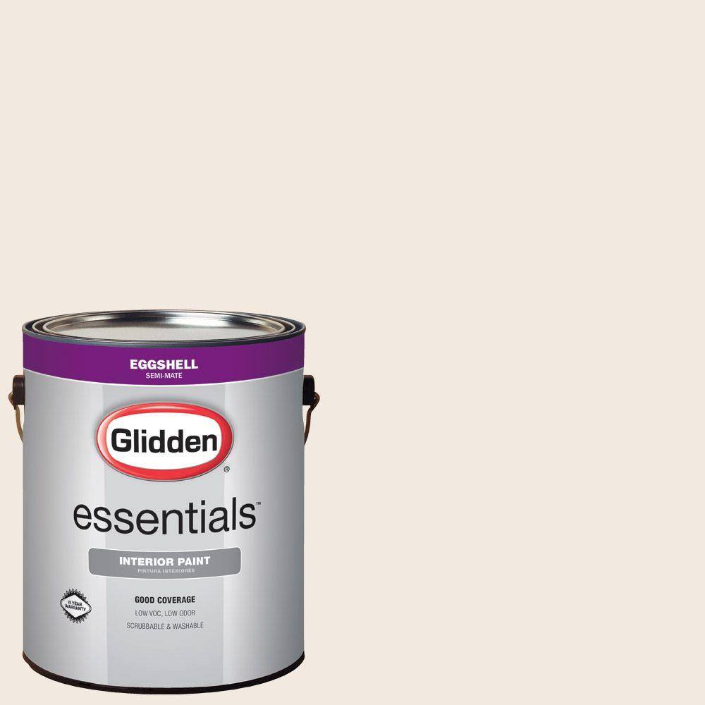 Glidden Essentials 1 gal. #HDGO48U Egret White Eggshell Interior Paint ...