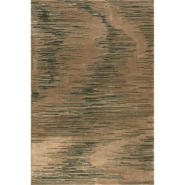 RUGS USA Chandani Abstract Machine Washable Green 3 ft. x 5 ft. Indoor ...