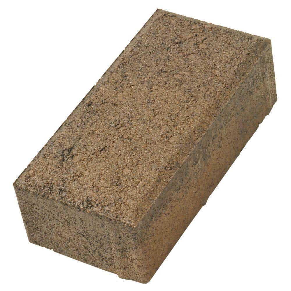 Basalite Holland 4 in. x 8 in. Tan/Brown Rectangle Concrete Paver ...
