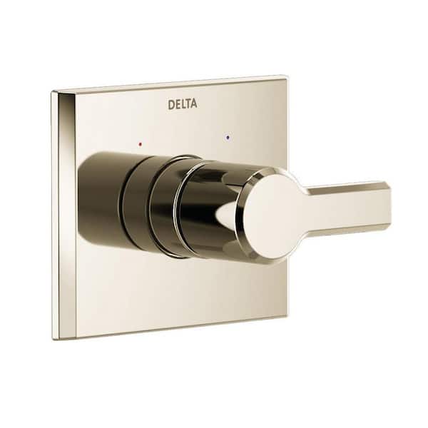 Delta Pivotal 1-Handle Wall-Mount Diverter Trim Kit in Polished Nickel ...
