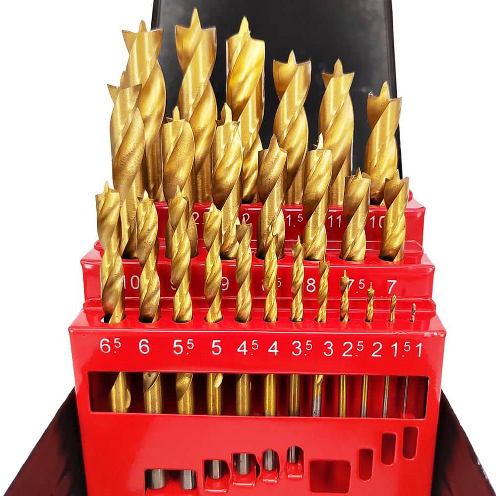 MYWISH High Speed Steel Brad Pilot Point Set (25-Piece) SF-BPB0030 - The Home Depot