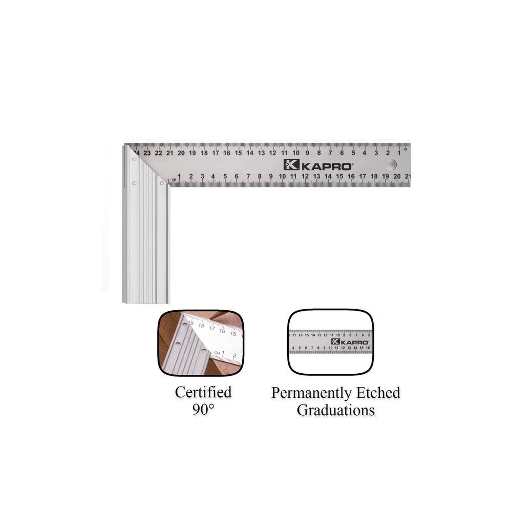 Kapro 8 in. Try and Mitre Square with Stainless Steel Blade 307-08-TMS