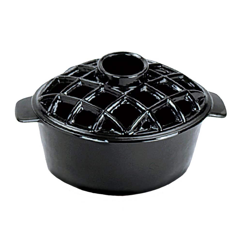 Achla Designs Traditional Lattice Top Steamer, 6.5 in. Tall, Black ...