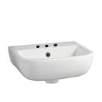 Barclay Products Compact 450 Wall-Hung Bathroom Sink in White 4-614WH - The Home Depot
