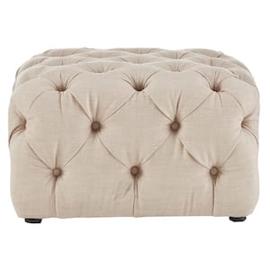Baxton Studio Vinet Beige Ottoman 153-9199-HD