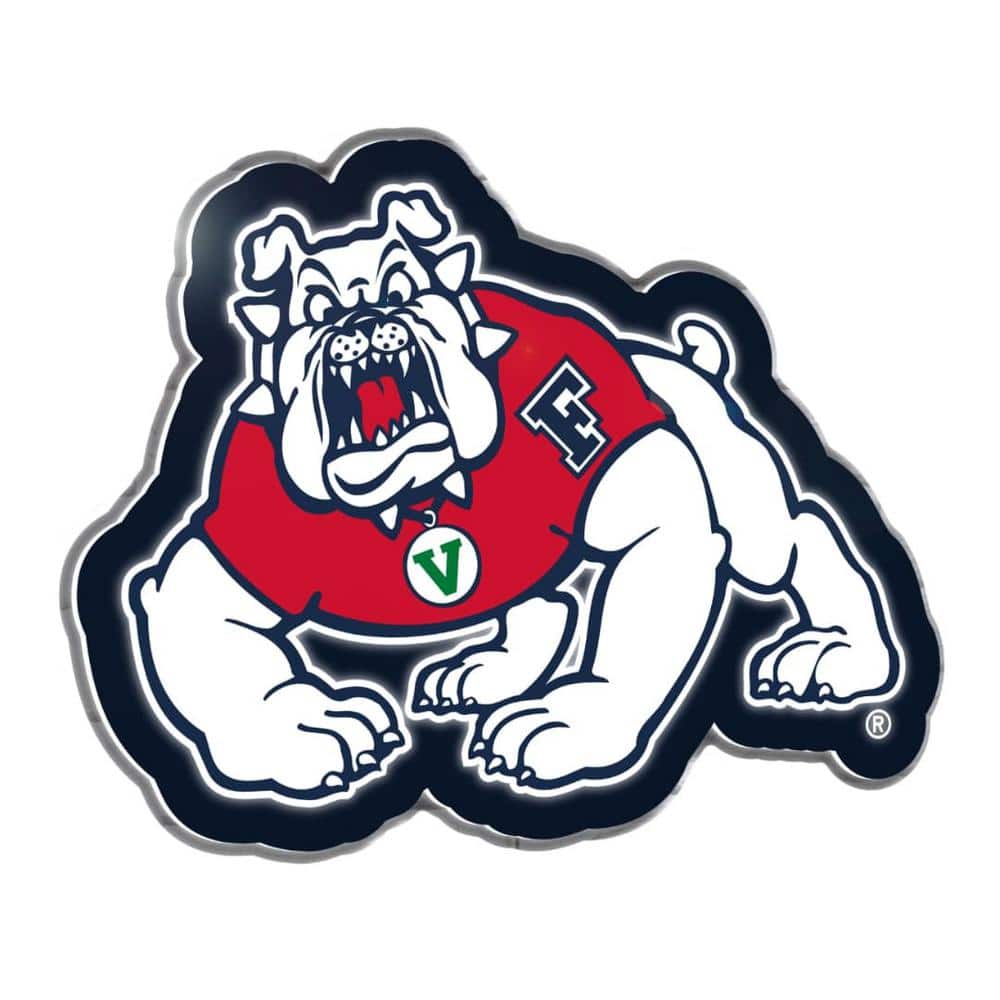Evergreen 23 in. x 23 in. Fresno State College White Mascot Plug-In LED ...