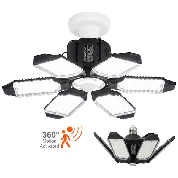 VEVOR 2 Packs LED Garage Light 15000LM 6500K Motion Sensor Garage ...