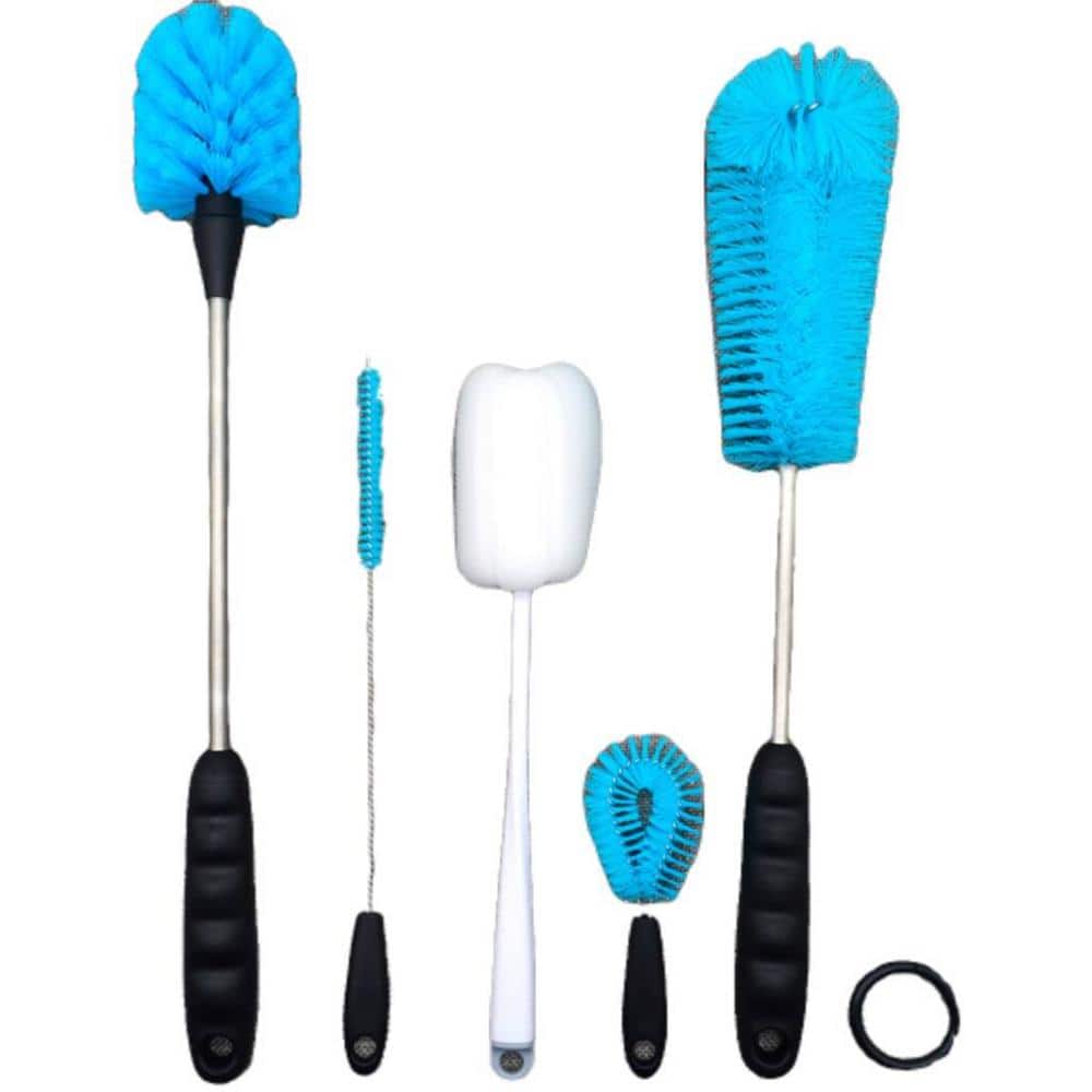 Wellco Blue Bottle Brushes Cleaning Brush Set (5-Pack) CBWB5PS - The ...