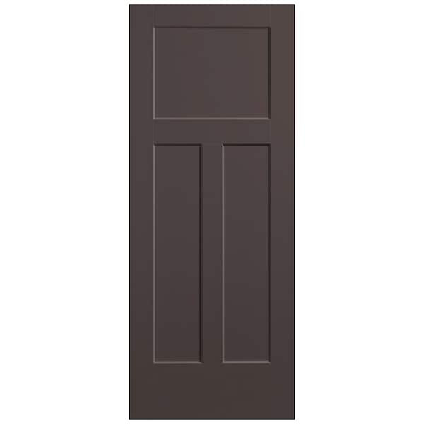 Masonite 32 in. x 80 in. 3-Panel Winslow Single Bore Solid Core Willow ...