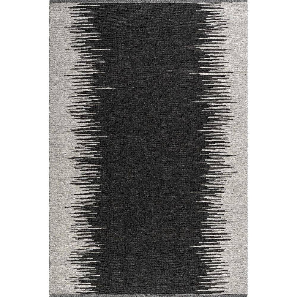 RUGS USA Kate & Kevin Love Wolf Reversible Wool Black 5 ft. x 8 ft ...