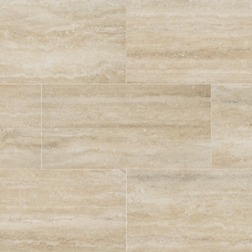 Reviews for MSI Trevi Sand 12 in. x 24 in. Matte Porcelain Travertine ...
