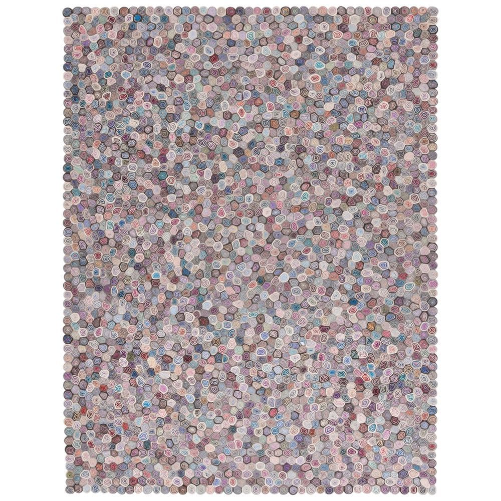SAFAVIEH Fifth Avenue 8 ft. x 10 ft. Blue/Gray Abstract Spiral Area Rug ...