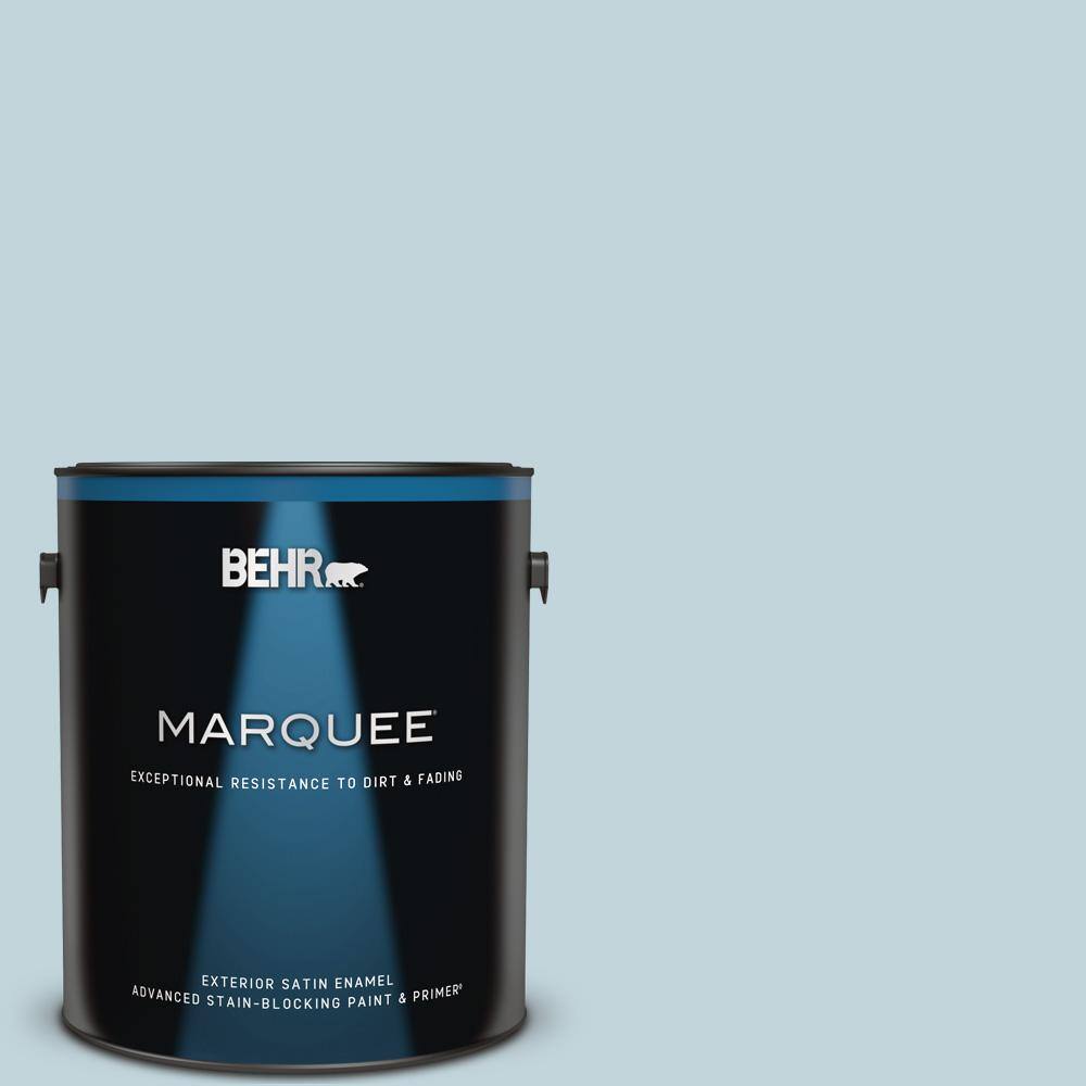 BEHR MARQUEE 1 gal. #S470-1 Cloudy Sky Satin Enamel Exterior Paint ...