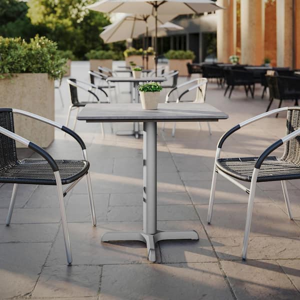 Carnegy Avenue Acadia Rectangle Gray Faux Concrete Wood 29.75 in. with ...