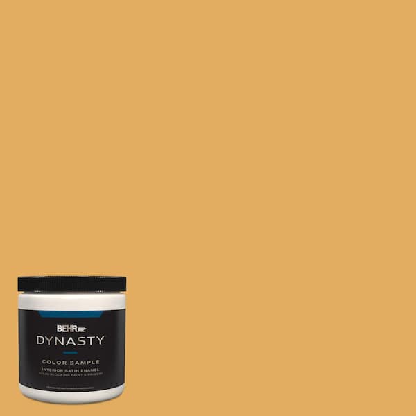 BEHR DYNASTY 8 oz. #310D-5 Sahara Shade Satin Enamel Stain-Blocking ...