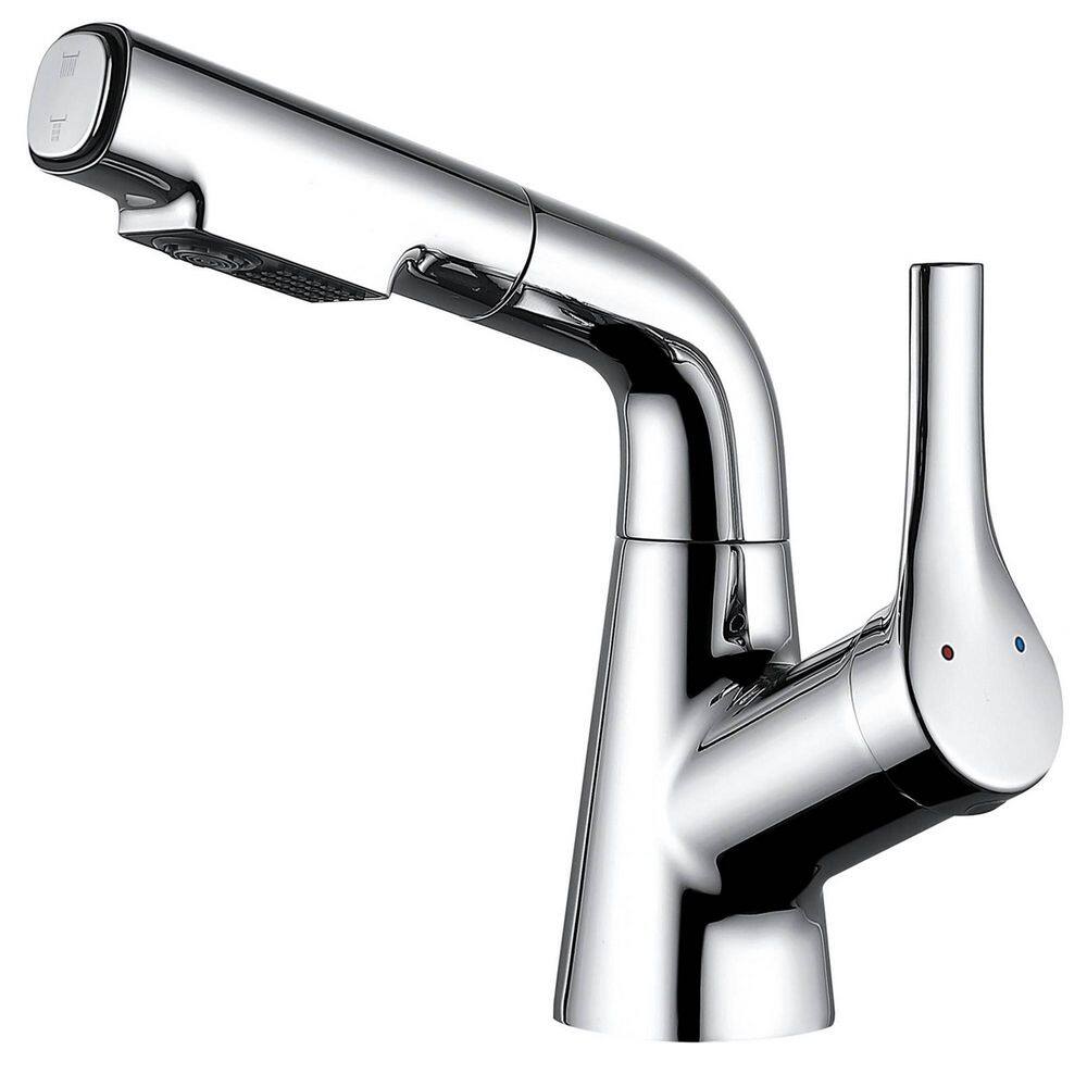 ruiling Single Handle Single Hole Pull Down Bathroom Faucet and 2-Spray ...