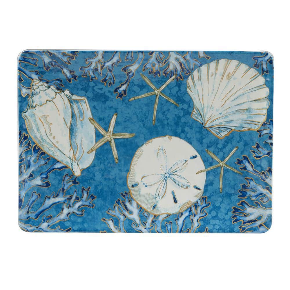 Certified International Playa Shells 14 in. Multicolored Earthenware ...