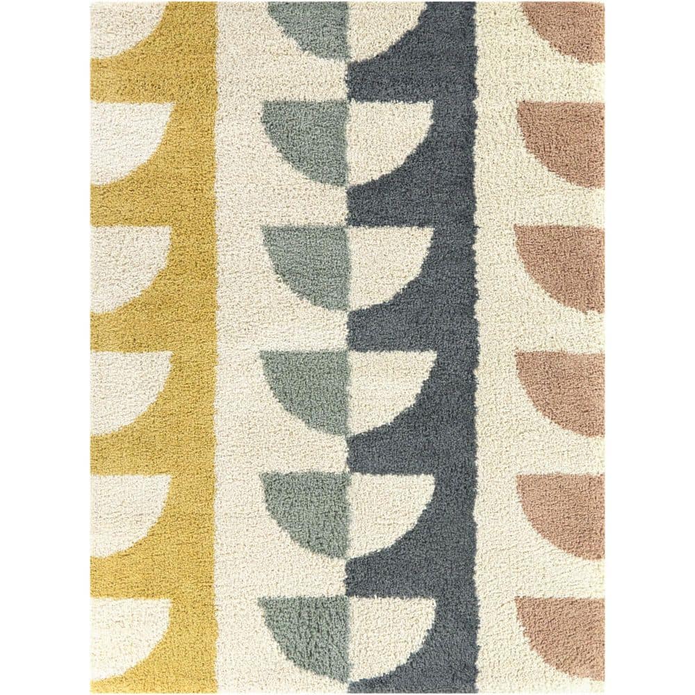 Lubert Multicolor 5 ft. 3 in. x 7 ft. Modern Area Rug 52457062.160213.8 ...