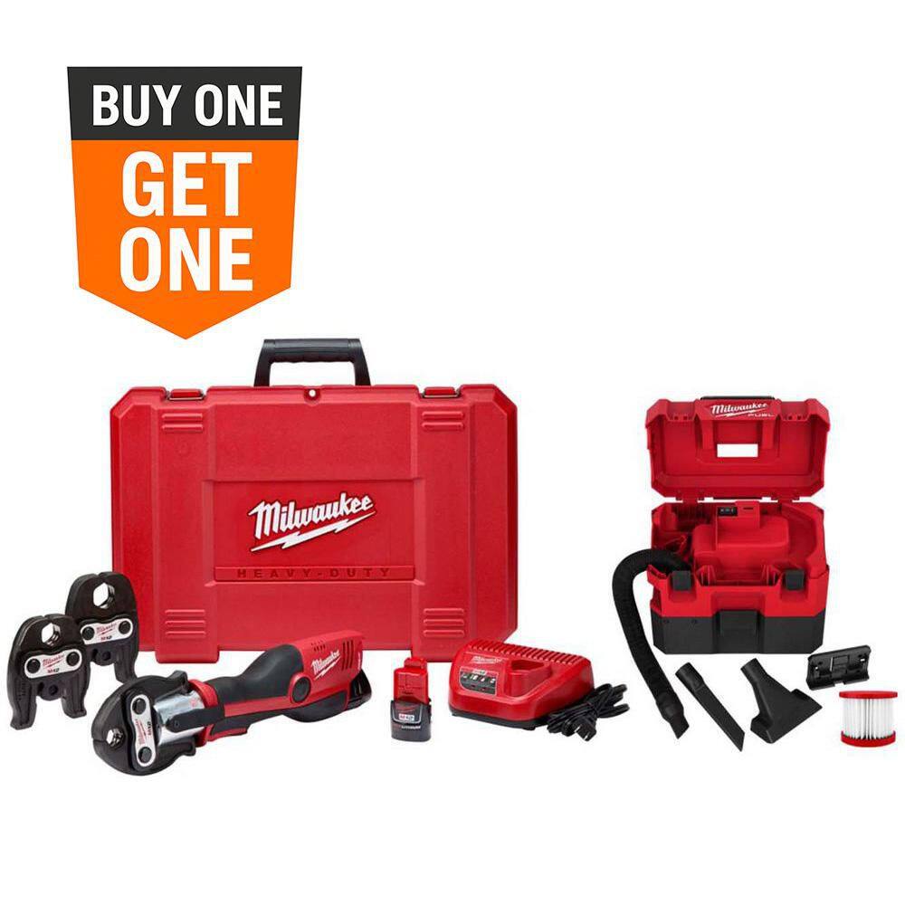 Milwaukee M12 12-Volt Lithium-Ion Copper Force Logic Cordless Press ...