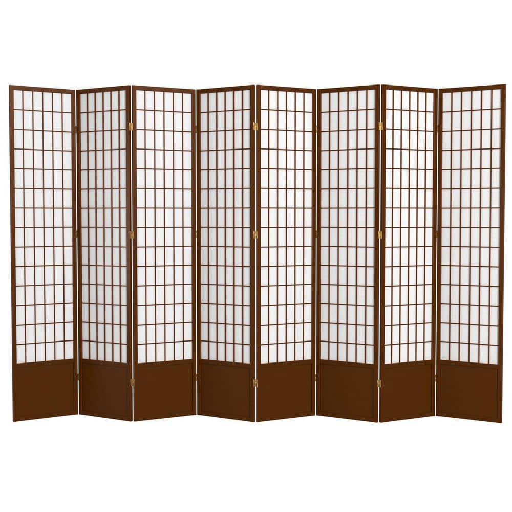 Red Lantern 7 ft. Walnut 8-Panel Room Divider 84WP-WAL-8P - The Home Depot