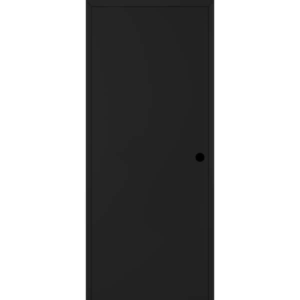 Belldinni Optima N DIY-Friendly 28 in. х 96 in. Left-Hand Black Matte ...