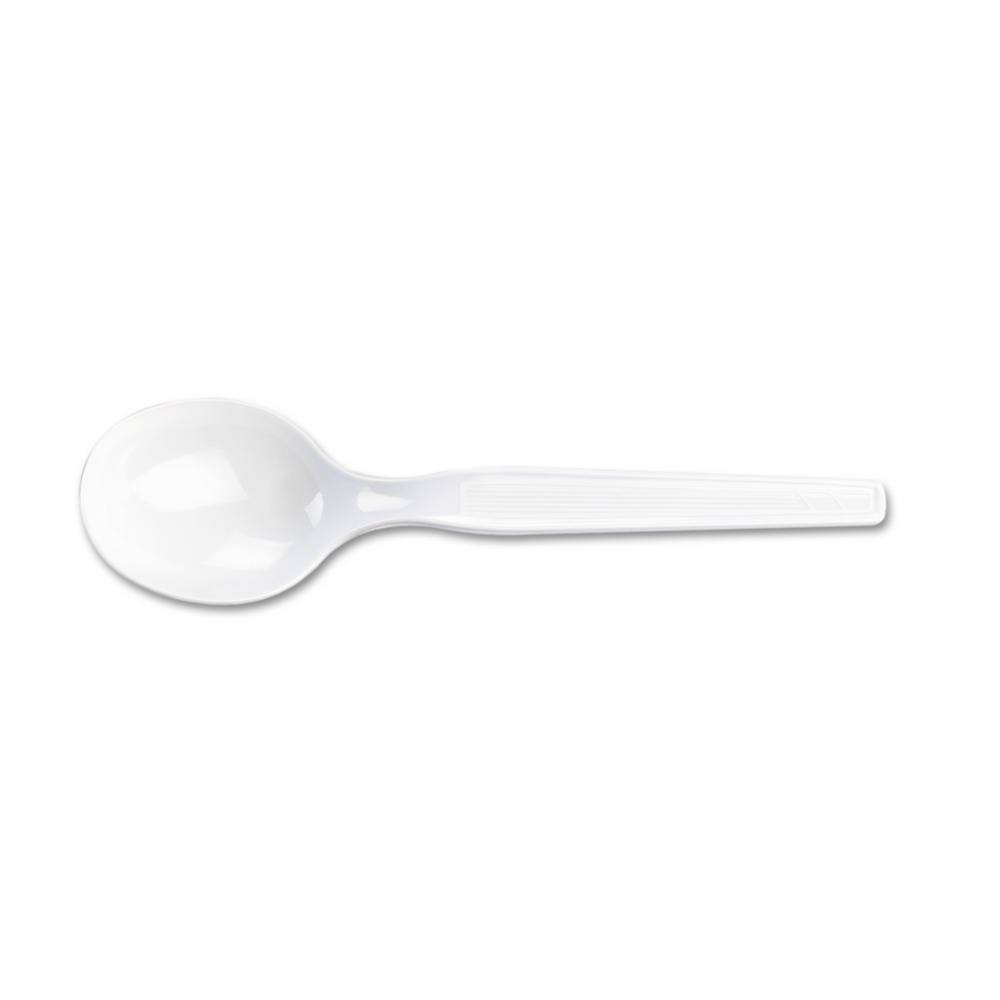 DIXIE Medium Weight Polystyrene Soup Spoons, White, 1000 Per Case ...