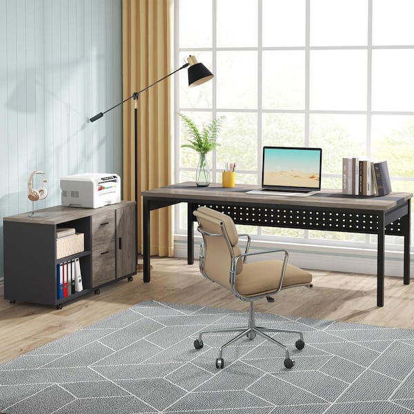 Large modern desk with drawers store