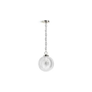 KOHLER Embra By Studio McGee 1-Light Polished Nickel Pendant Light ...