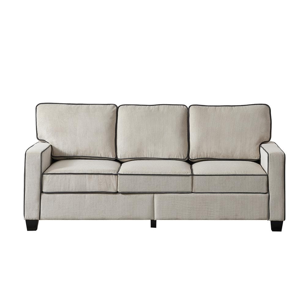 JAYDEN CREATION Betzy 81 in. Wide Polyester Sofa With Thick Cushion ...