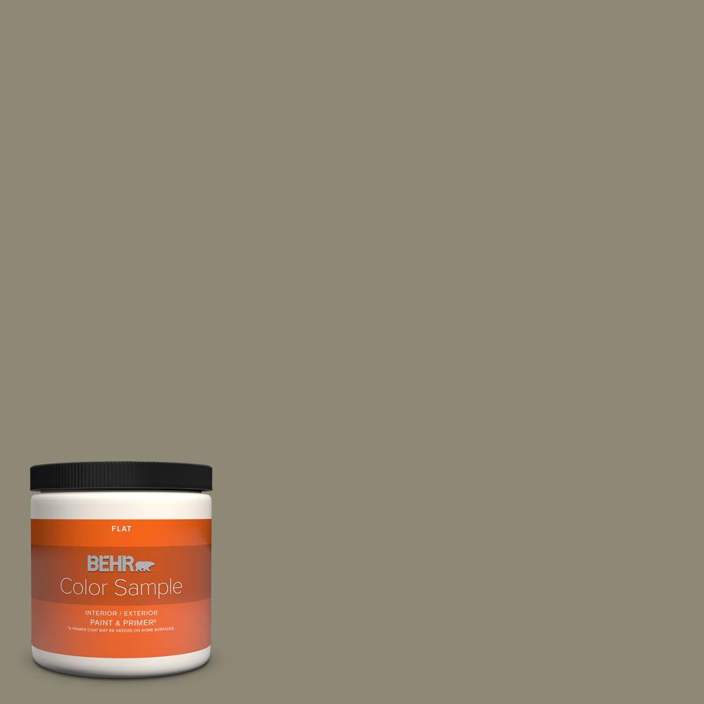 BEHR PREMIUM PLUS 8 oz. #780D-6 Witch Hazel Flat Interior/Exterior ...