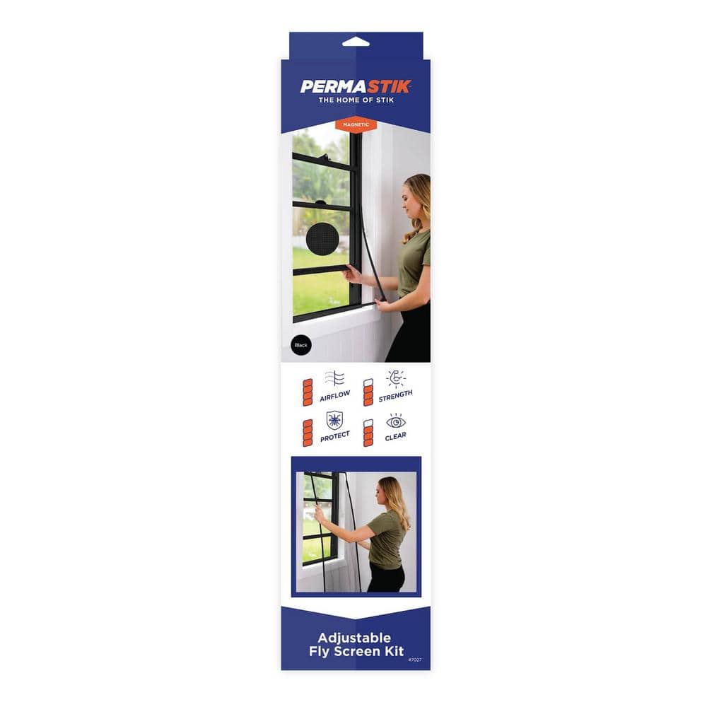 Permastik 47.2 in. x 39.3 in. Black UV Resistant Fiberglass Mesh ...