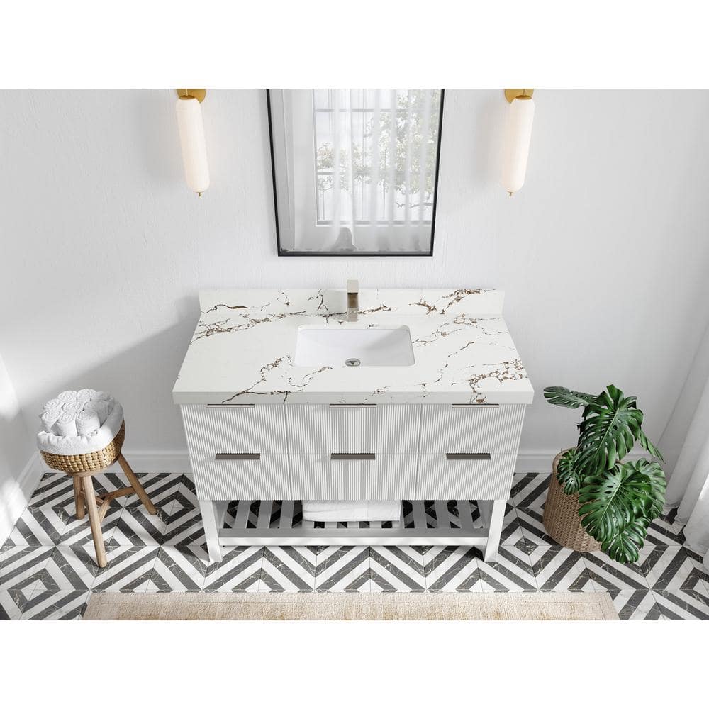 Willow Collections Catalina 48 in. W x 22 in. D x 36 in. H Single Sink ...