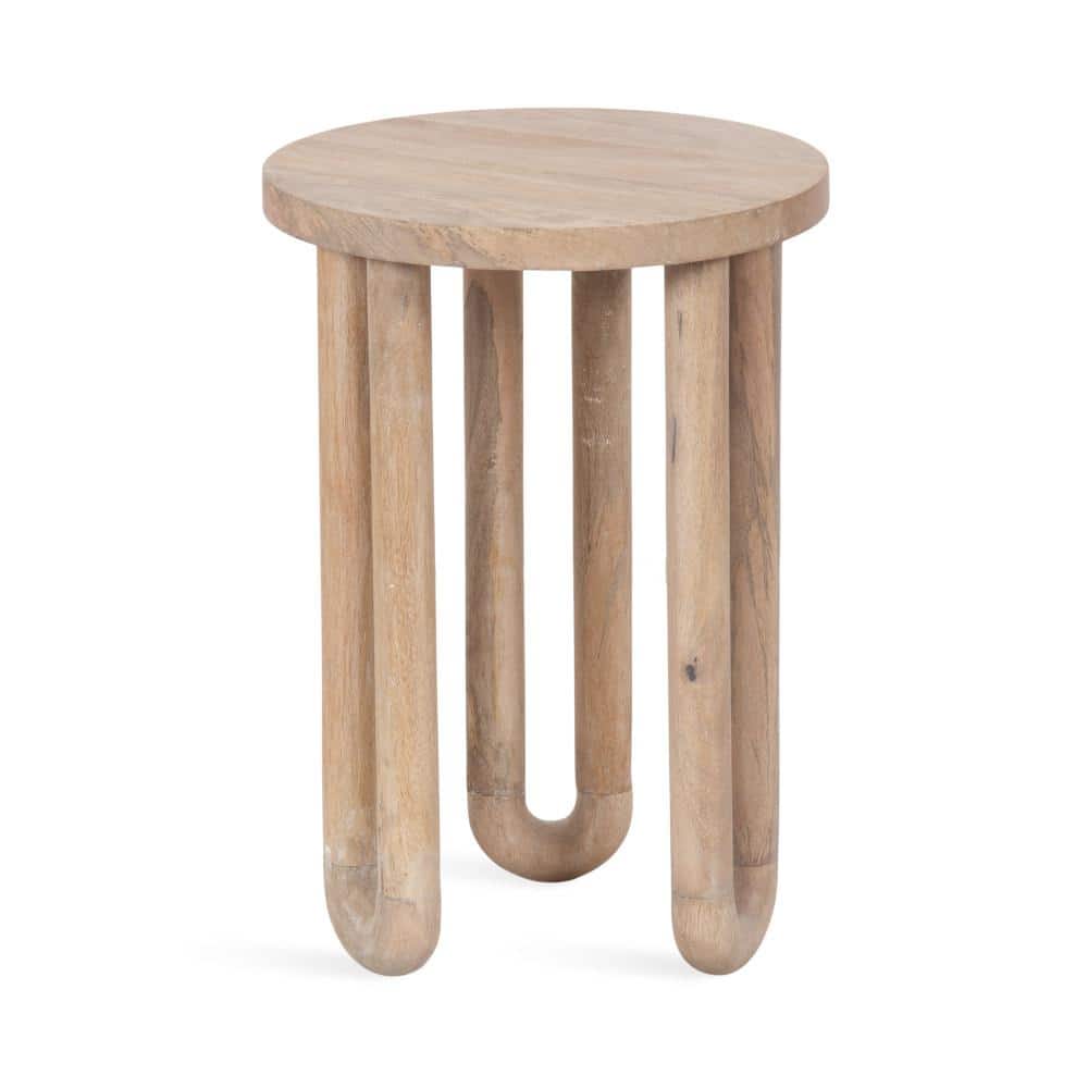 Kate and Laurel Kenzo 14 in. Natural Round Wood End Table 228760 - The ...