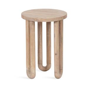 SAFAVIEH Bonaclara 14 in. Natural Round MDF End Table SFV2156A - The ...