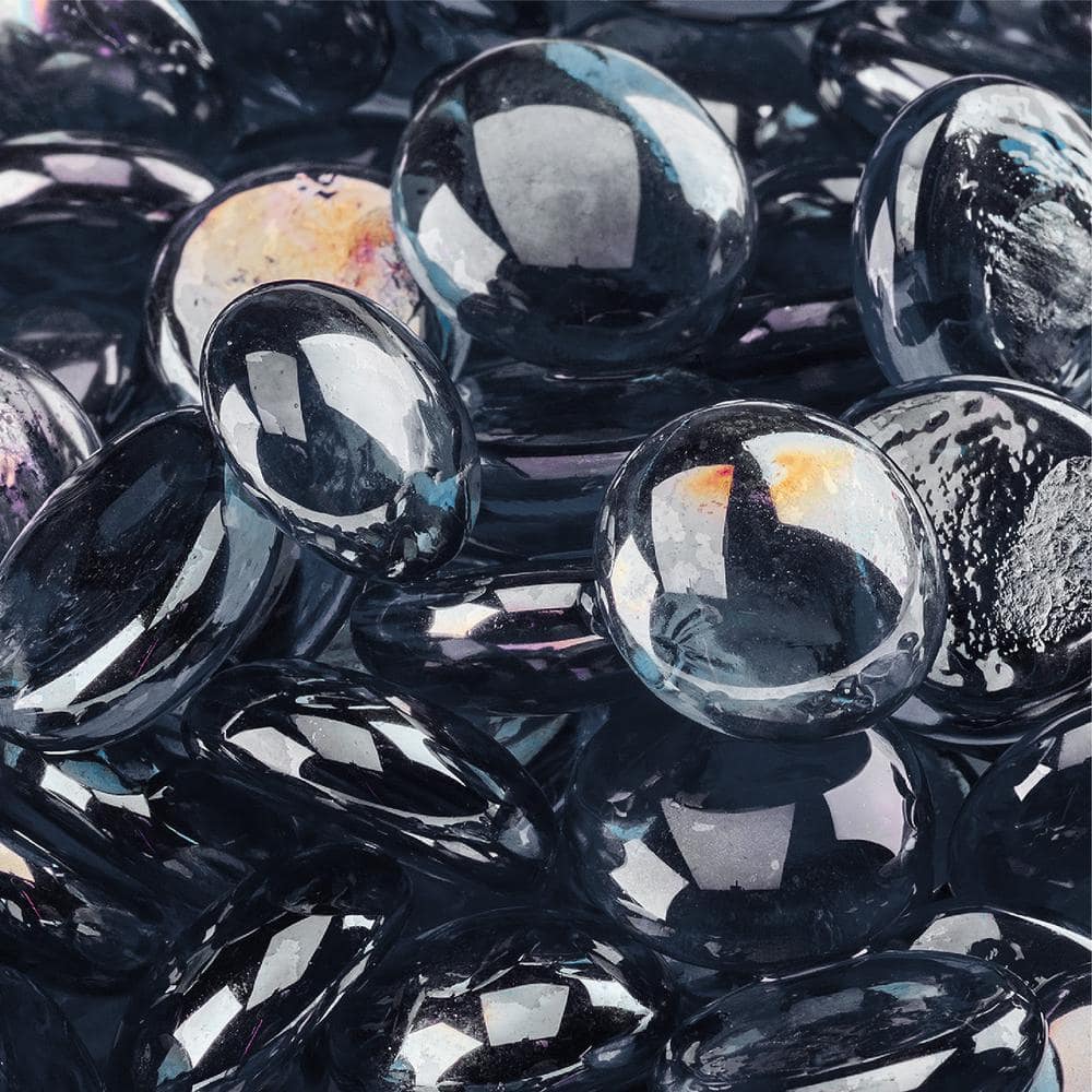 Fire Pit Essentials 3/4 in. 10 lbs. Storm Gray Fire Glass Beads for ...