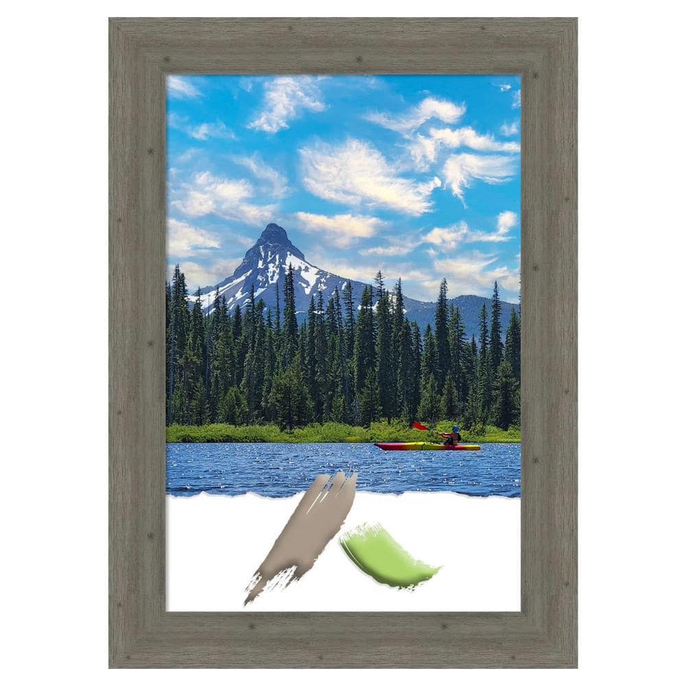 Amanti Art Fencepost Grey Wood Picture Frame Opening Size 24 x 36 in ...