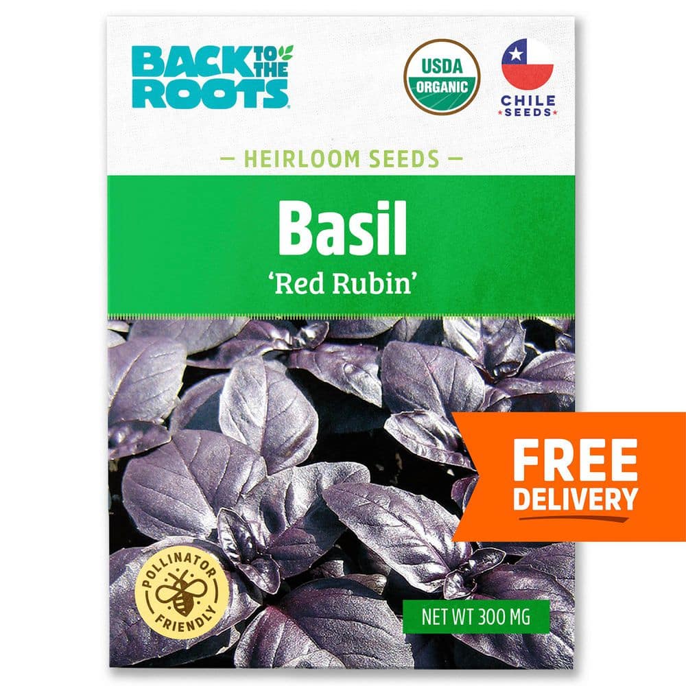 Reviews for Back to the Roots Organic Red Rubin Basil Seed (1-Pack ...