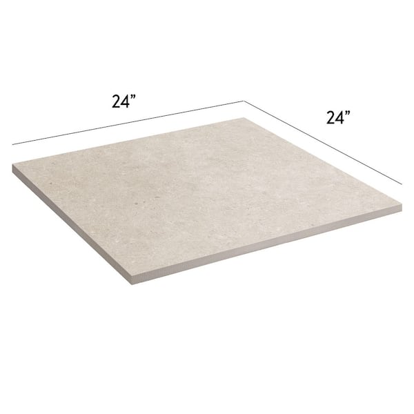 Corso Italia Pietra Limestone White 24 in. x 24 in. x 0.75 in. Stone ...