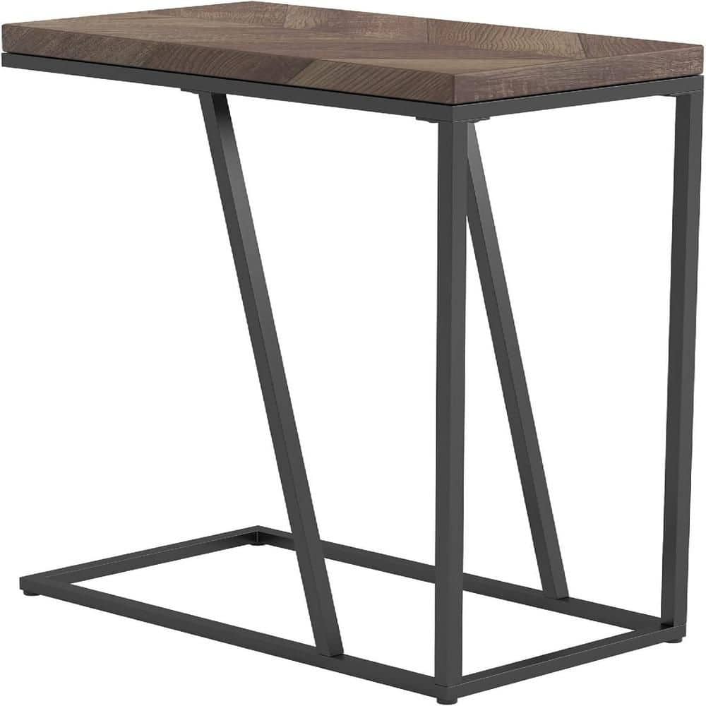 HOME IMPORTS EMPORIUM 18 in. Brown and Gray Rectangle Wood End Table ...
