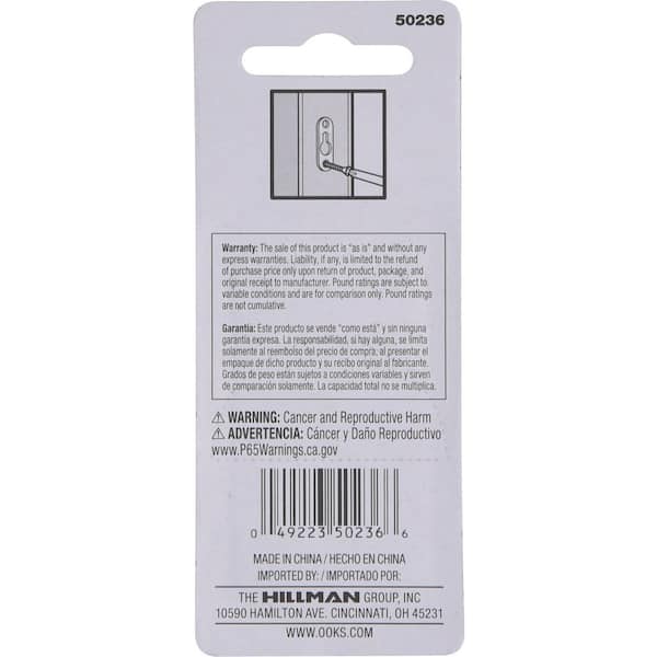 OOK Small Key Hole Fastener (2-Pack) 533834 - The Home Depot