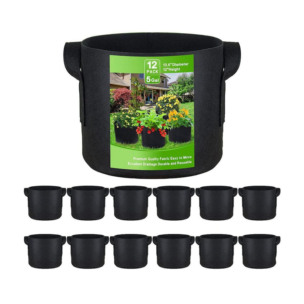 .N/A 5 Gal. Polyester Felt Tree Watering Bag for Slow Release Drip ...