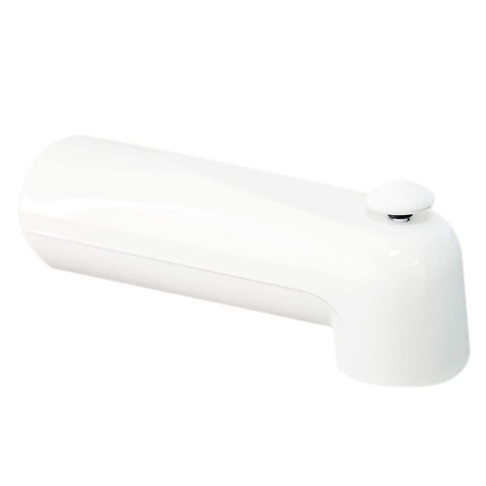 Westbrass 7 in. Extended Reach Wall Mount Tub Spout with Diverter ...