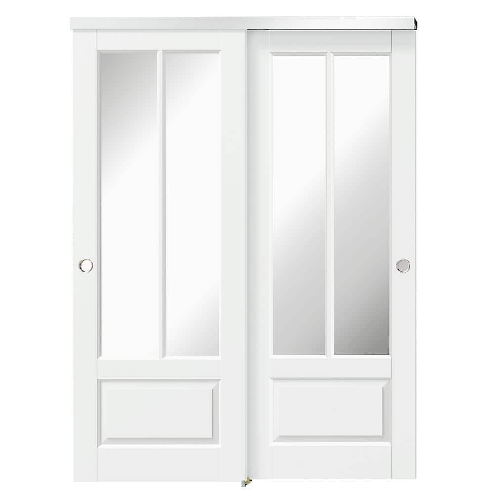 TENONER 60 in. x 80 in. (Double 30 in. ), 2-Lite, MDF, Painted ...