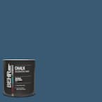 BEHR PREMIUM 1 qt. #S530-7 Dark Navy Interior Chalk Decorative Paint 713004
