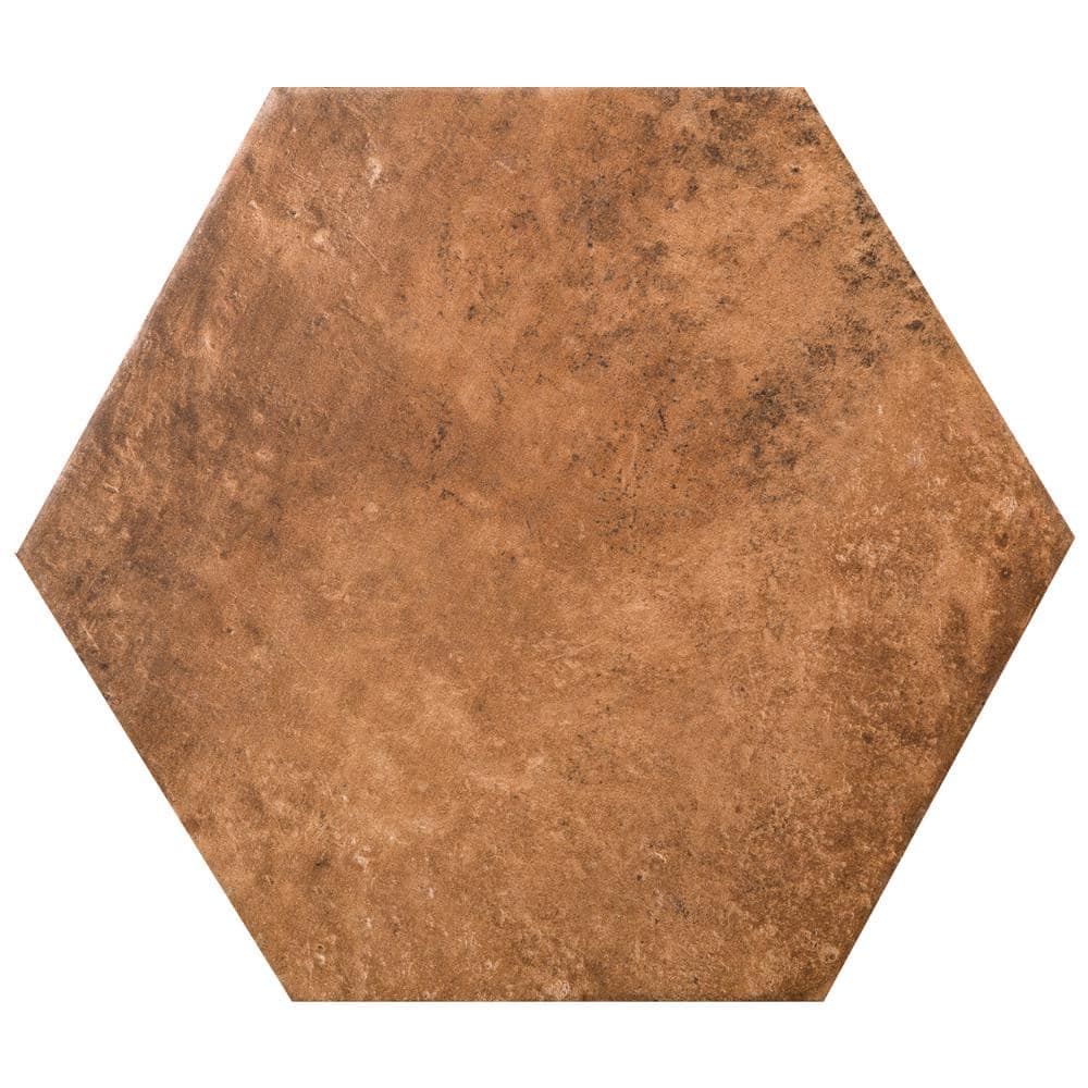 EMSER TILE Newberry Cotto 9.45 in. x 10.91 in. Porcelain Floor and Wall ...