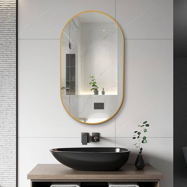 Miscool Anky 20 in. W x 33 in. H Oval Pill Shape Aluminum Alloy ...