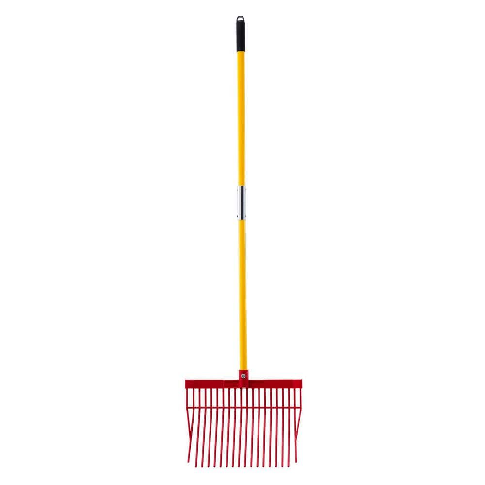 SVOPES Handle Length 49.21 in. Garden Fork, 18 Angled Tines, Long ...