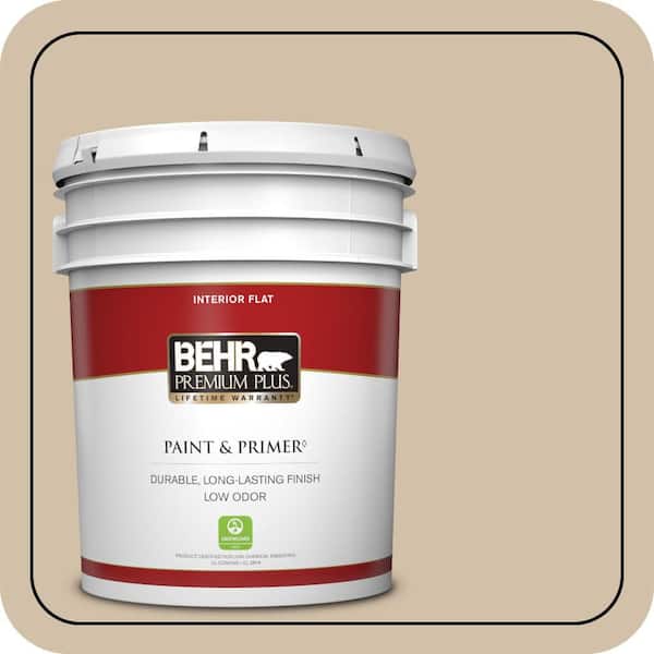 BEHR PREMIUM PLUS 5 gal. #PPU7-08 Baja Flat Low Odor Interior Paint ...