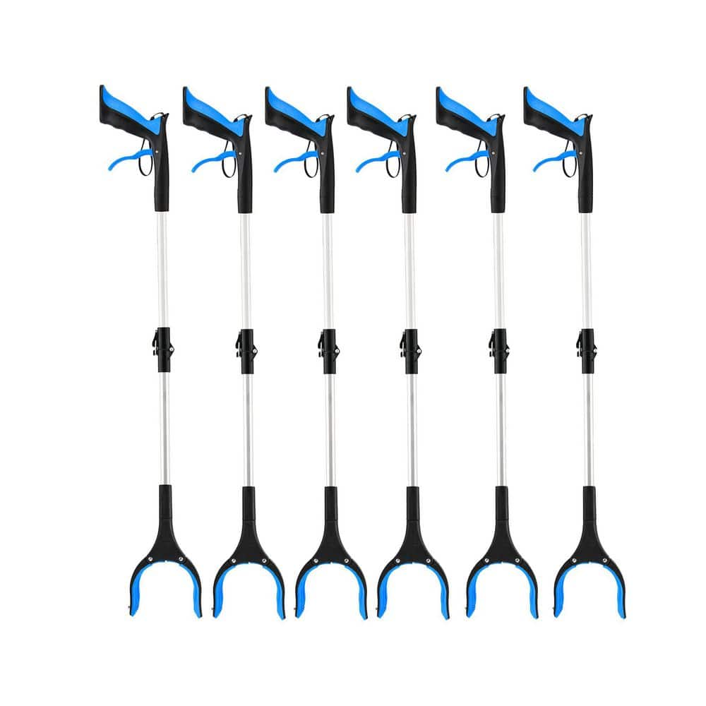 Misopily 32 in. Foldable Grabber Reacher Tool 6 Pack with 4 in. Wide ...
